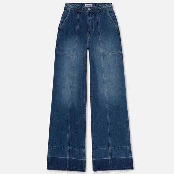 Frame Denim | Jeans | Frame Braided Waistband Wide Leg Denim In Color ...